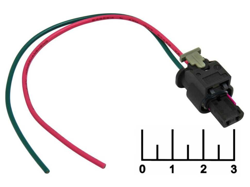Разъем 2pin гнездо 1.2мм влагозащищенный 1-1718643-1 на проводе