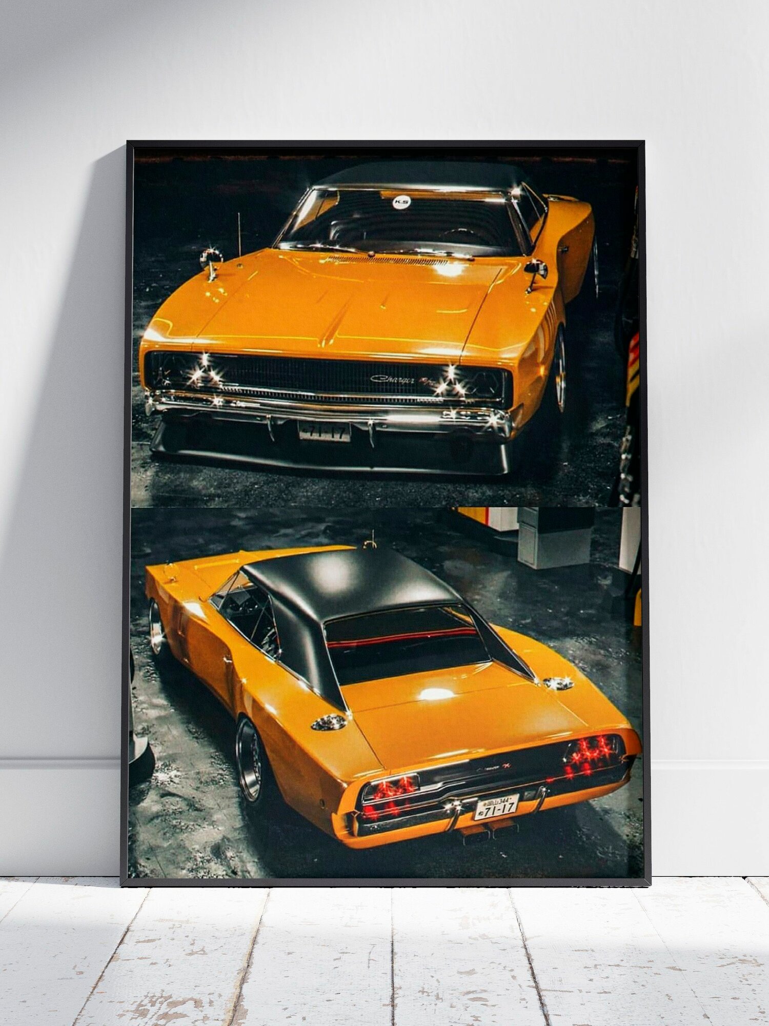 Плакат на стену для интерьера Легенды Авто (Додж Супер Би - Dodge Super Bee) - Постер по машине формата A4 (21x30 см)