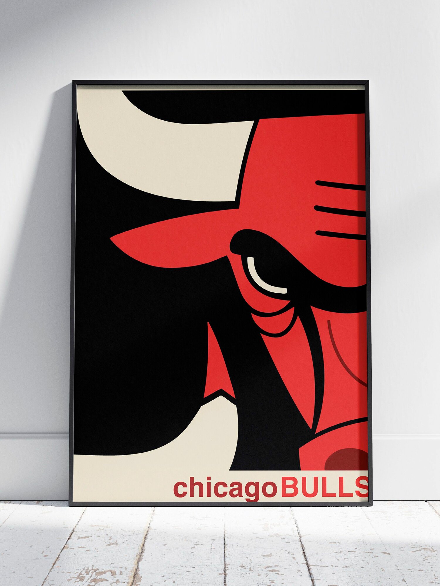 Плакат на стену для интерьера Команды Баскетбол (Чикаго Буллз - Chicago Bulls 4) - Постер по спорту и физической активности формата A4 (21x30 см)