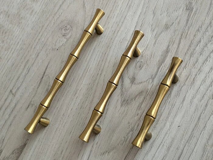 Ручки бамбуковые античный бронзовый 64mm, 2 шт.