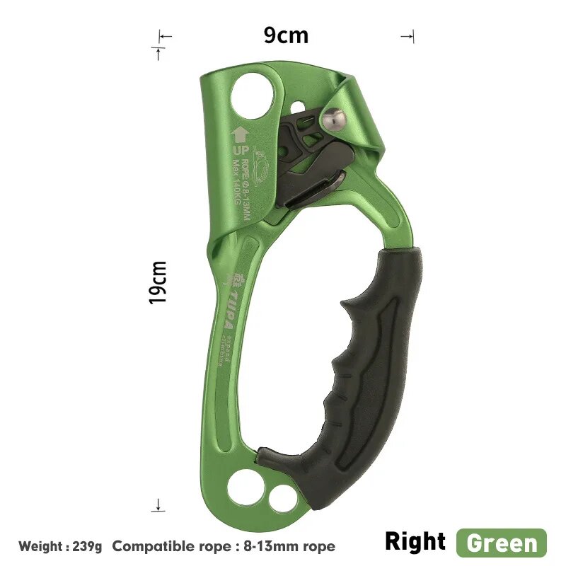 Альпинистский подъемник XINDA Right Green, 8-13mm