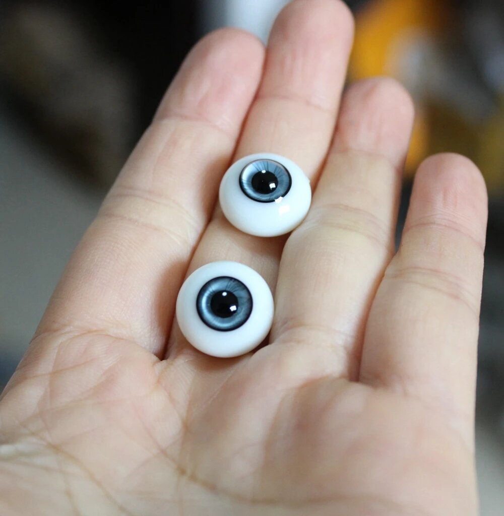 Стеклянные глаза для кукол 10mm iris 5mm QUYAYQ