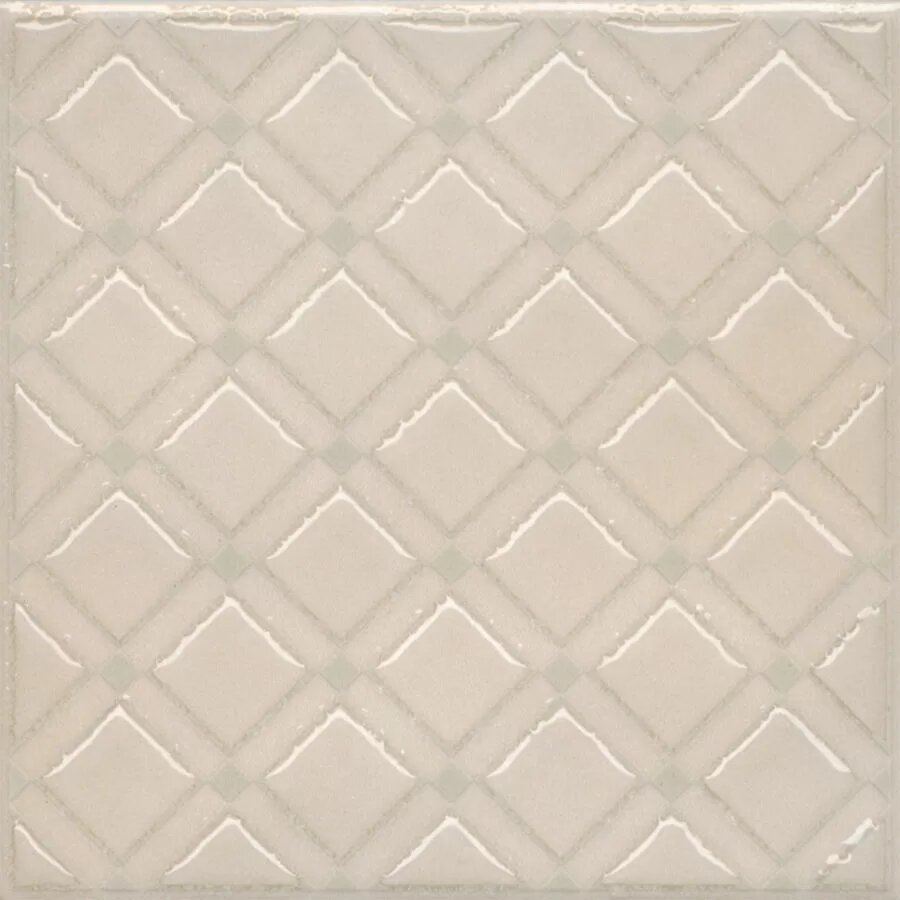 Керамическая плитка Kerama Marazzi KMD3STA013GN Декор Бахия 1 бежевый светлый глянцевый 9,8x9,8x0,7 (цена за 1 шт)