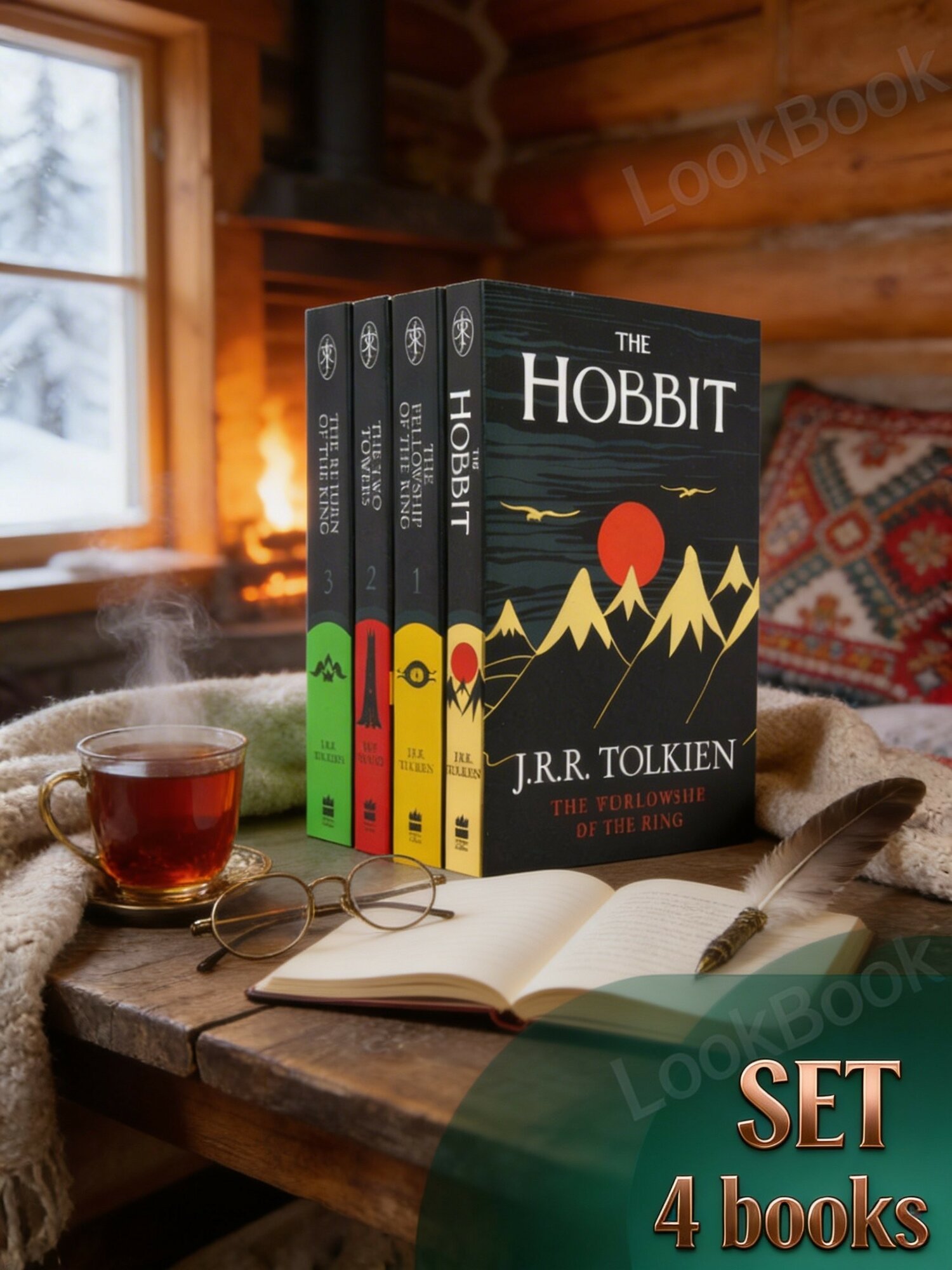 Полная коллекция книг Дж. Р. Р. Толкина на английском языке, Хоббит и трилогия Властелин Колец для поклонников фэнтези