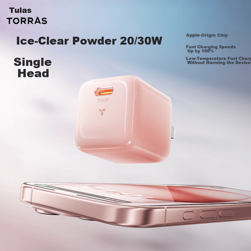 TORRAS Ice Cube Lite 20 Вт адаптер быстрой зарядки Одноштекерный розовый Совместимость со всей линейкой Apple 30 Вт