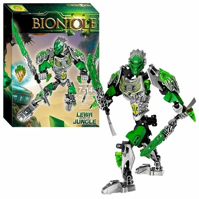 Конструктор Biorobots (Биоробот) - Лева - Объединитель Джунглей / Детский игровой набор на 79 деталей из серии Bionicle (Бионикл), 6+