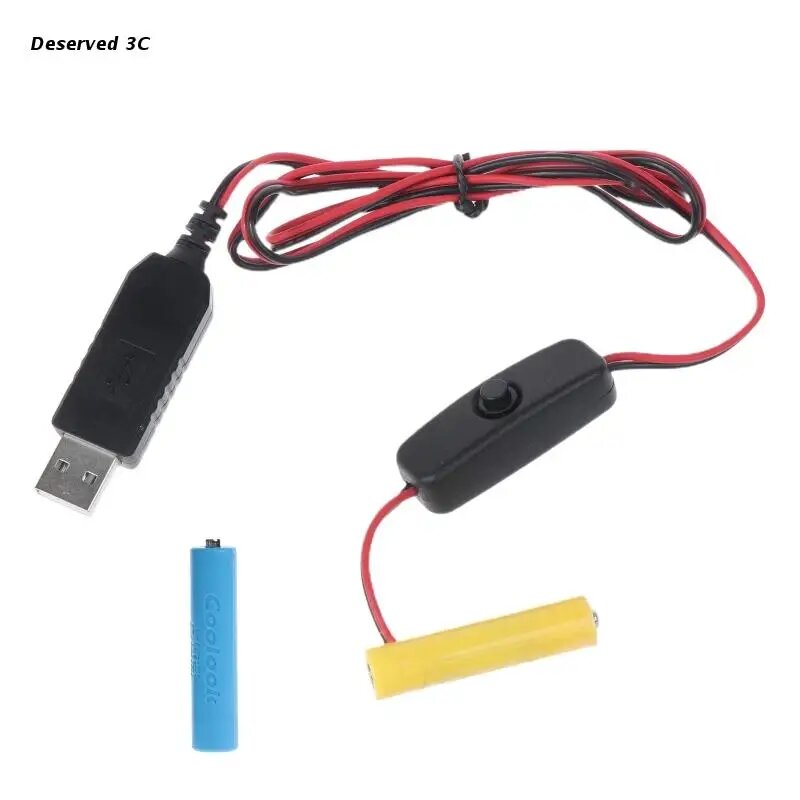 USB блок питания для часов и игрушек 1 м, 2AAA-3V