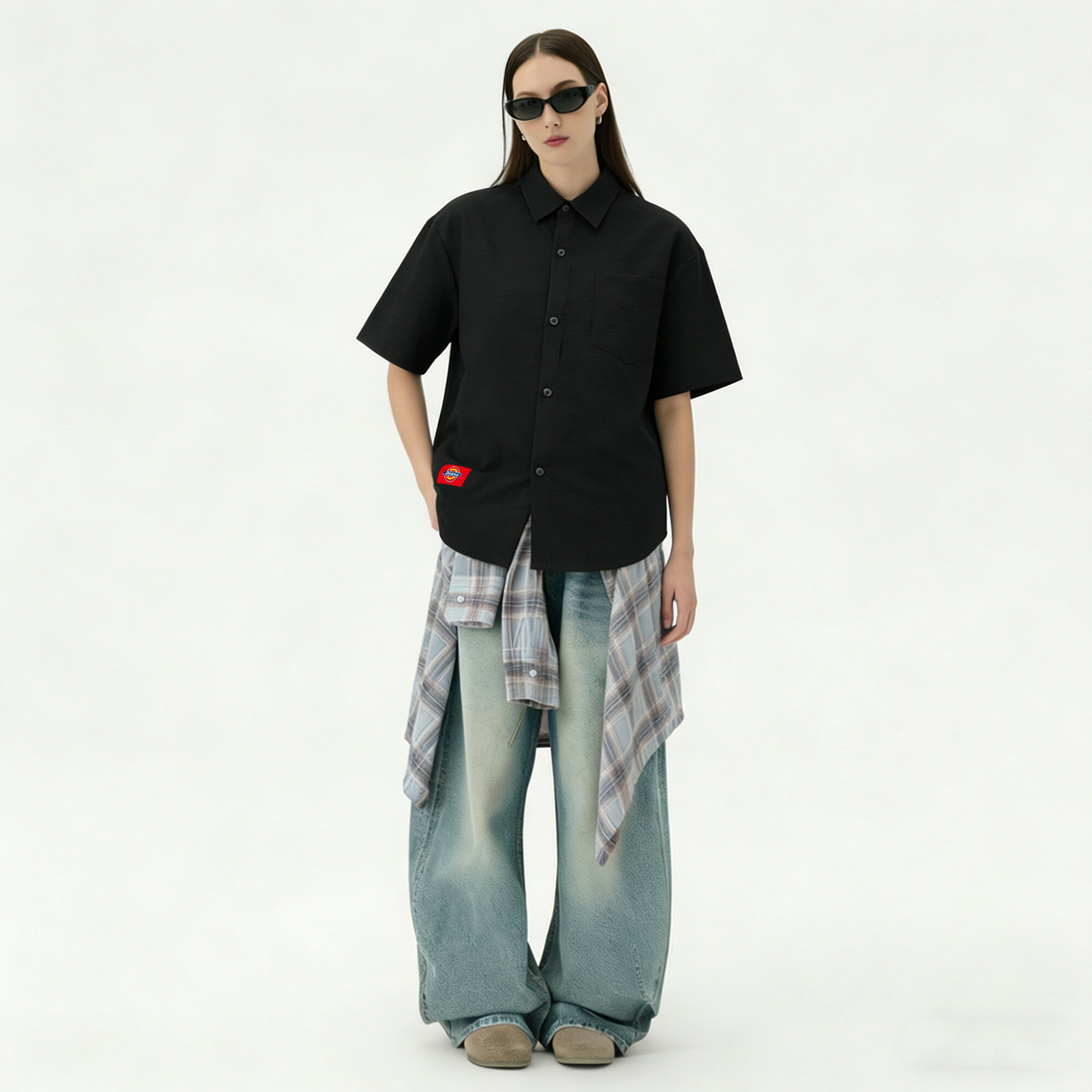 Рубашка Dickies, размер M, черный — фото 1