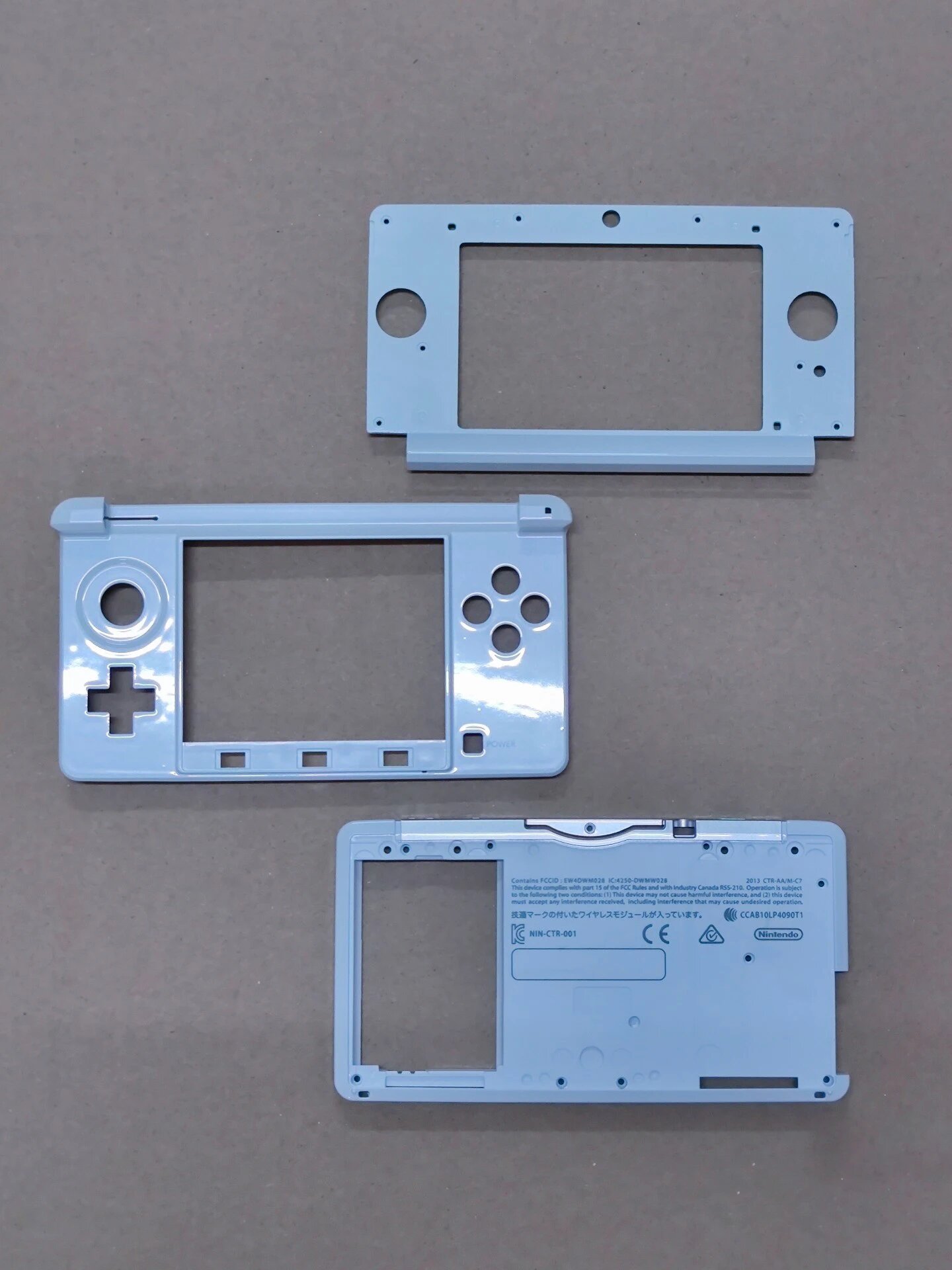 Оригинальный корпус для 3DS Top Faceplace Белый, белый