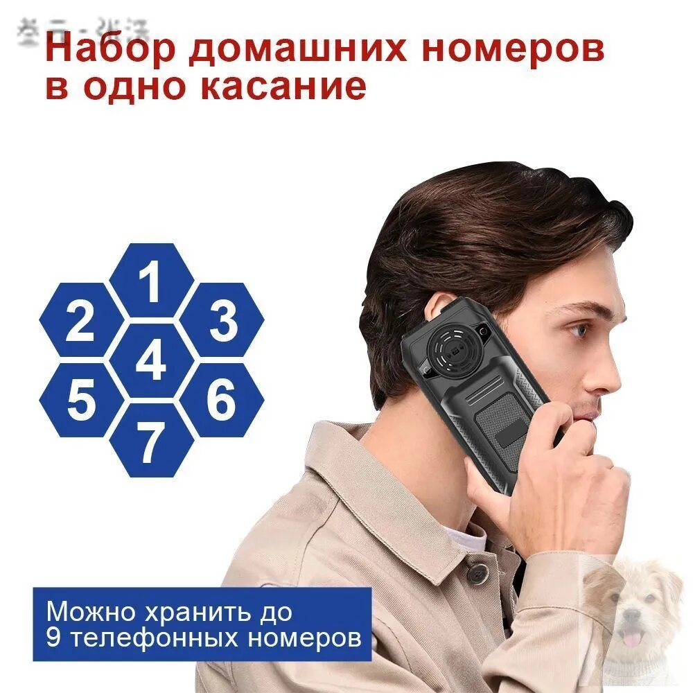 Мобильный телефон Guwet M6000, черный, 4 SIM карты, Power Bank