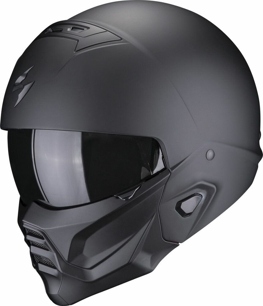 Мотошлем трансформер Scorpion Exo Combat II Solid / Матовый / Черный (M / Черный)