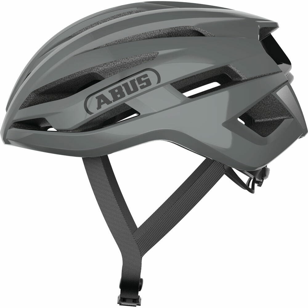 DECATHLON шлем защитный abus stormchaser ace race, гоночныи серый, размер L (57-61 см)