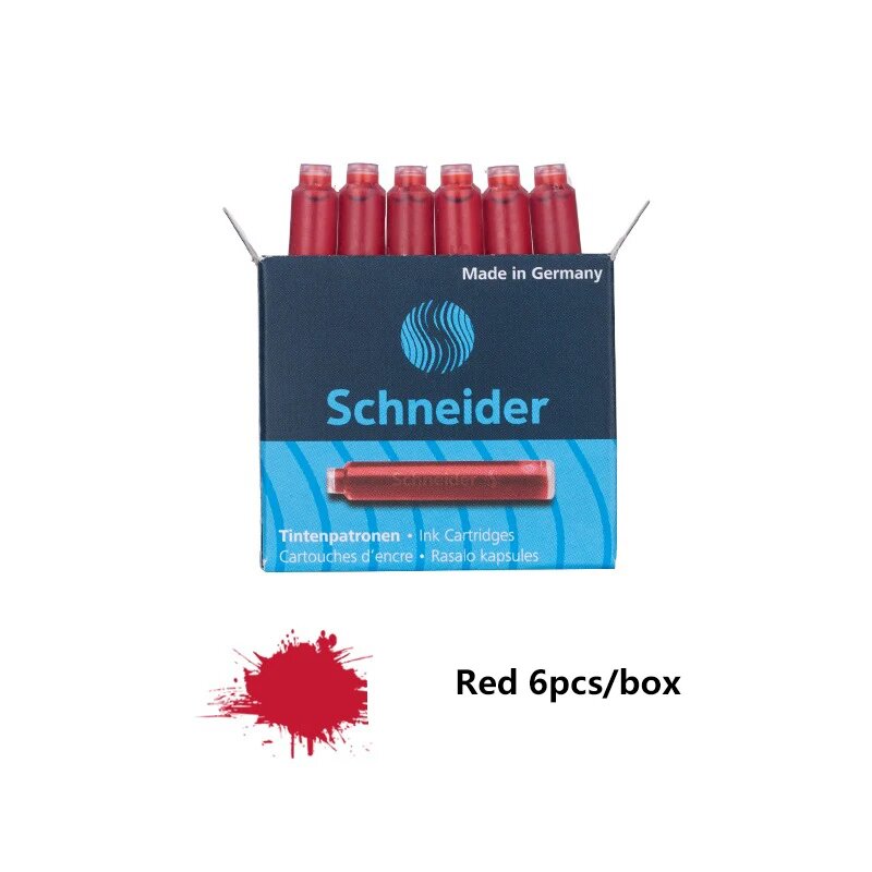 Schneider Чернила для перьевой ручки, Красный, 6 шт