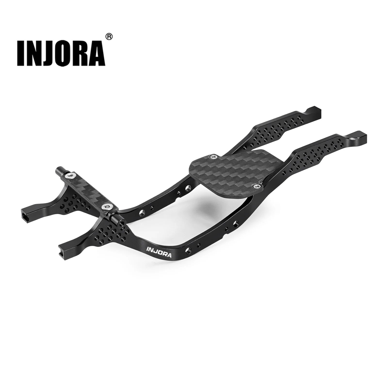 INJORA LCG Алюминиевое Шасси для Axial SCX30 1/30, Черный