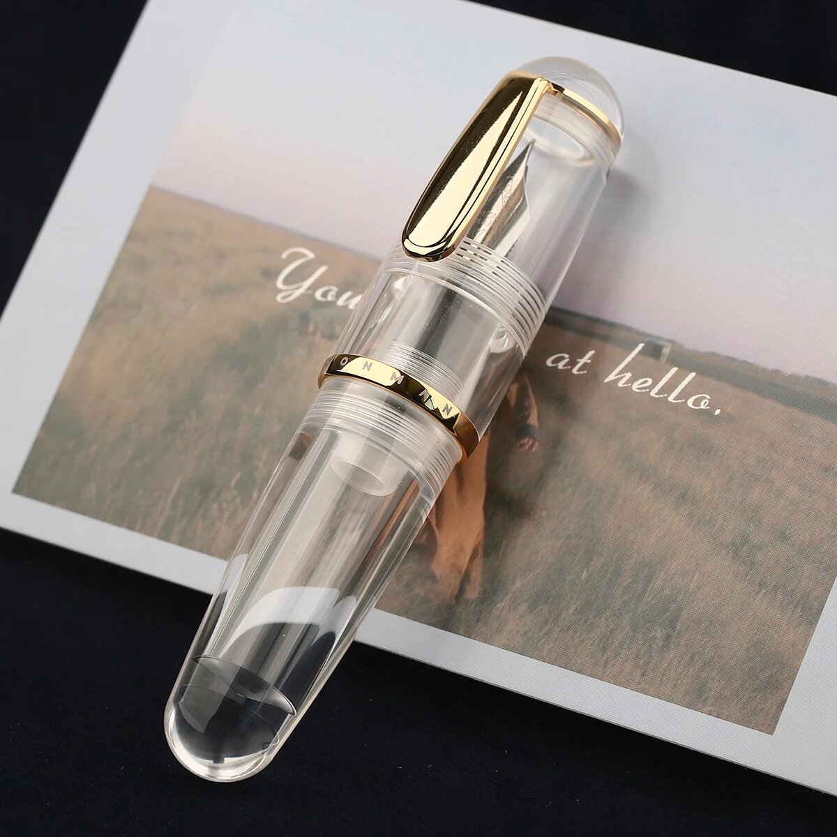 MAJOHN Q1 перьевая ручка EF 0.38mm, прозрачная
