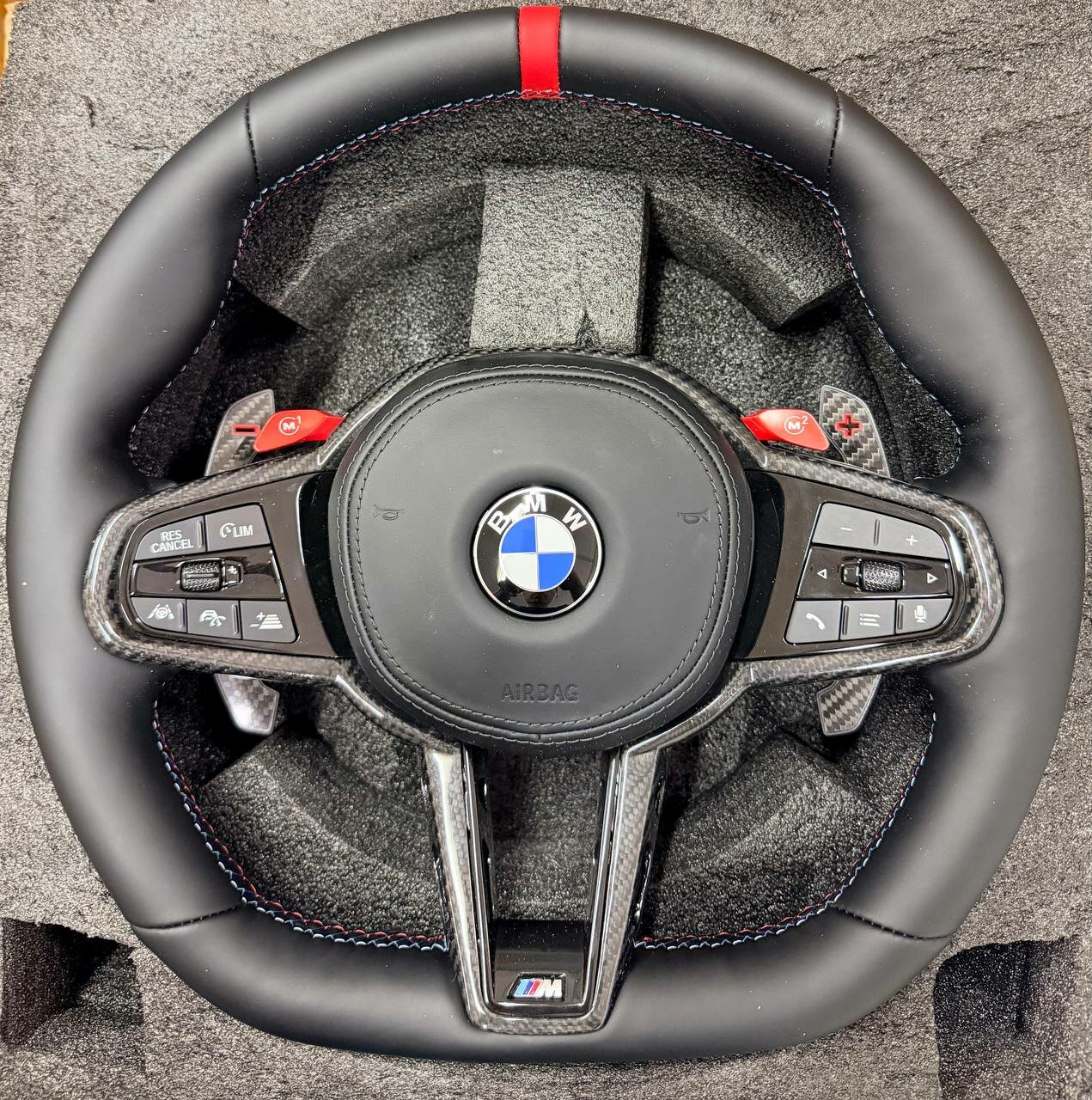 Руль BMW G30 G20 G05 G01 G03 подогрев вибро ACC стиль M3 G80 M4 G82 (кнопки ID6 ID7 ACC PLUS)