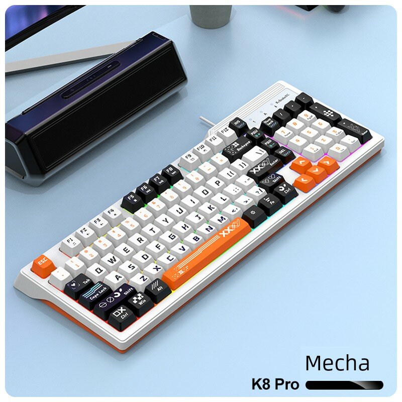 Viper KM800 Pro Проводная игровая механическая клавиатура с подсветкой в цвете механической брони