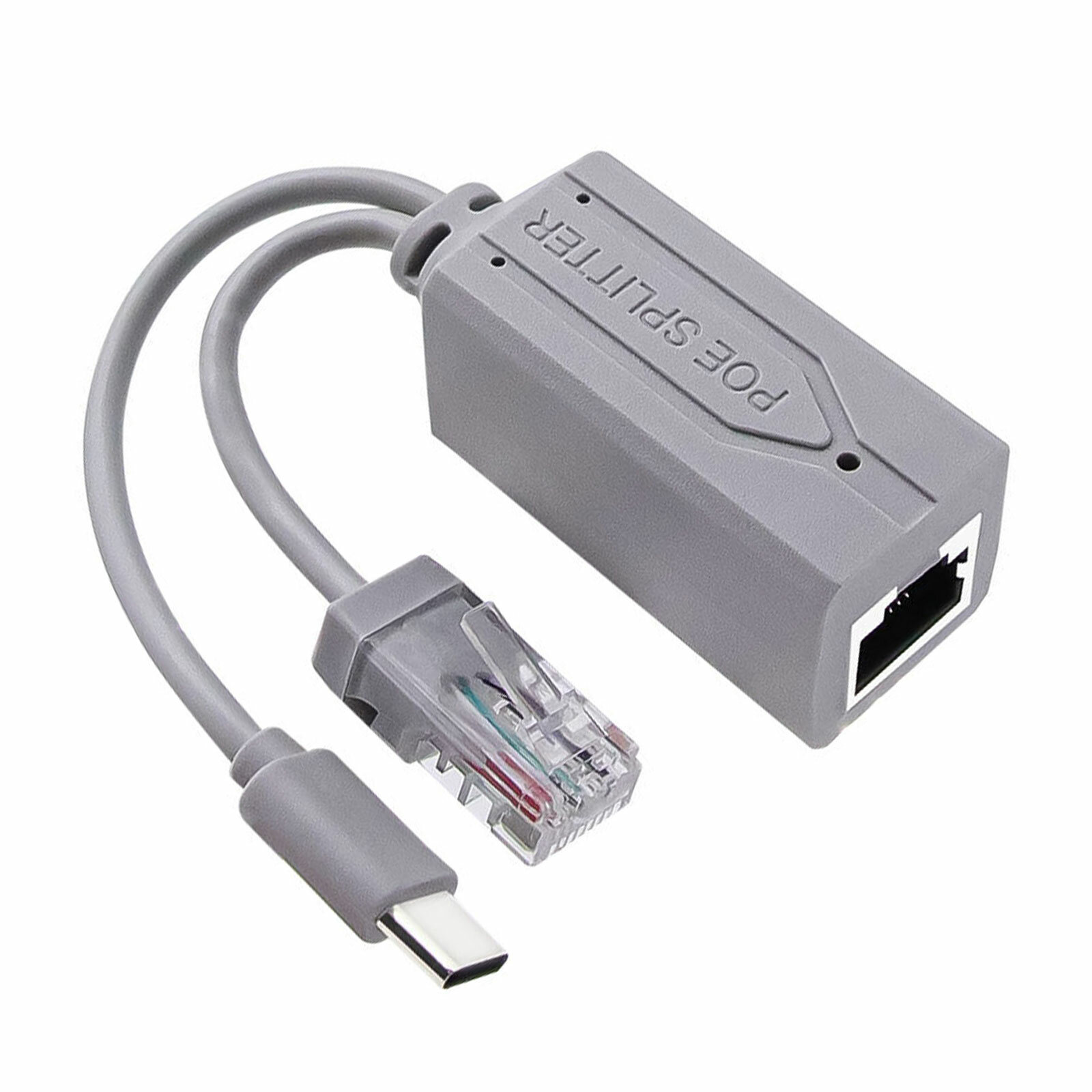 Type C PoE Splitter с портом RJ45 48V To 5V 2.4A 10/100Mbps