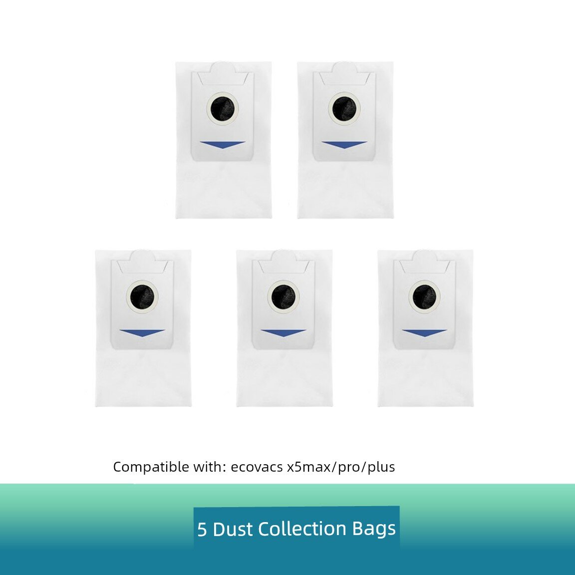 Подходит для робота-пылесоса Ecovacs X5 MAX/PRO/PLUS: роликовая щетка, боковая щетка, мешок для сбора пыли, фильтрующий