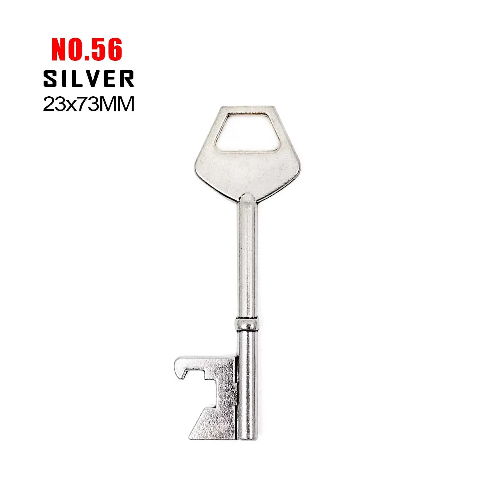 Декоративный ключ No.56 silver 23x73MM