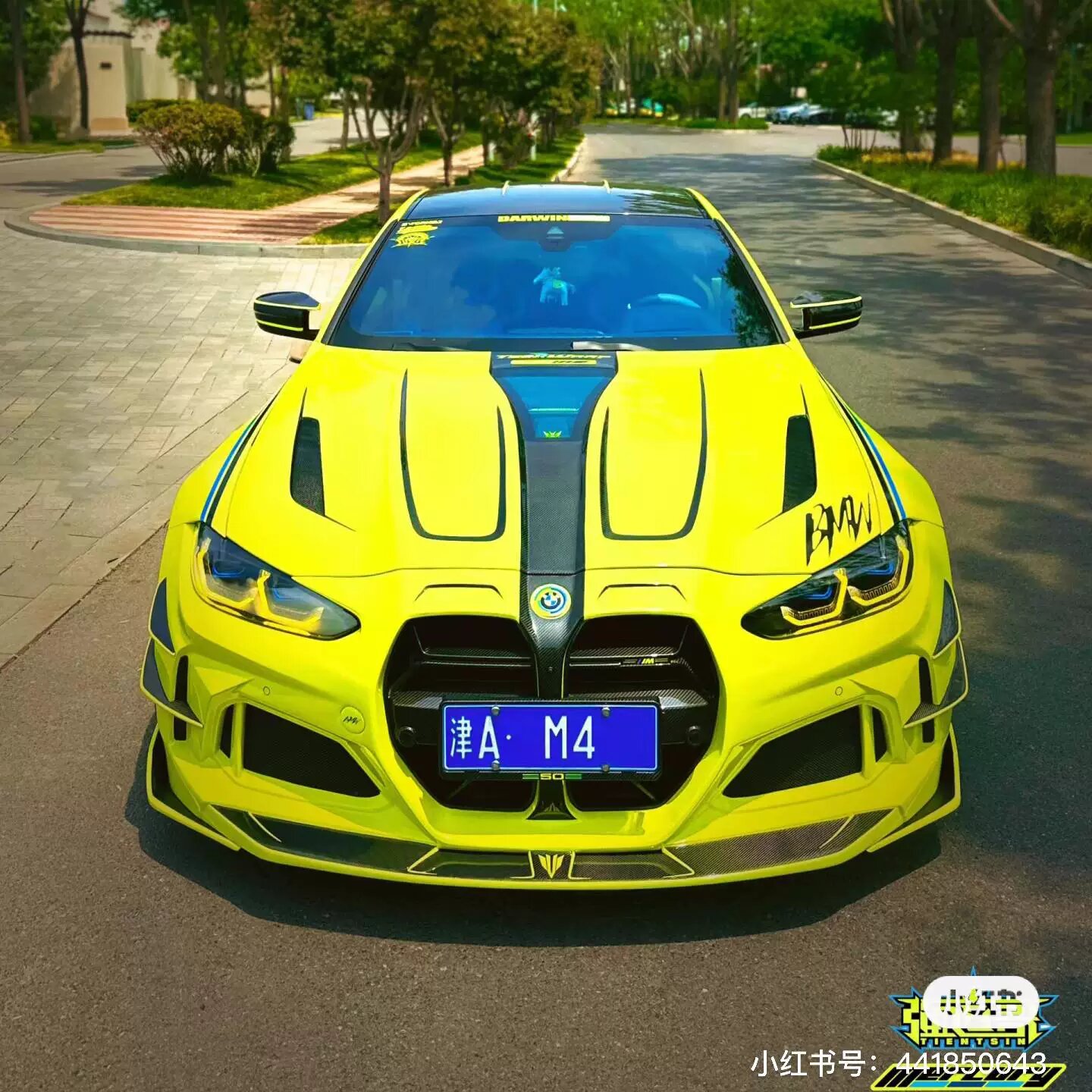 Наклейка для капота BMW M3/M4/M5 - Обычный материал, автомобильная декоративная наклейка из винила для тюнинга
