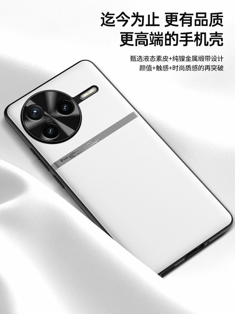 Чехол для Poco F7 Pro / Поко Ф7 Про Кожаная мягкий TPU антиударный чехол