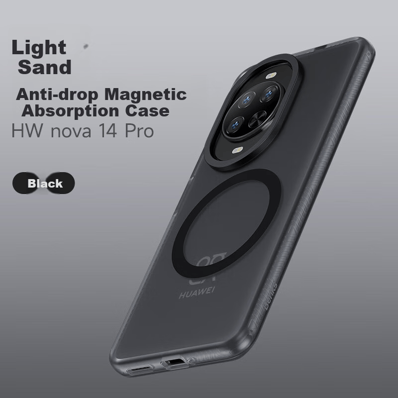 Benks защитный чехол для Huawei Nova 14 Pro с магнитной фиксацией и песчаной текстурой, легкий и износостойкий