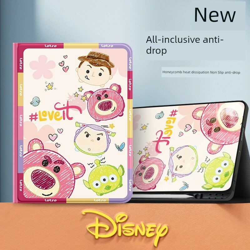 Защитный чехол Strawberry Bear для iPad 12, 10-го поколения, новая модель 4, силиконовый 5, с отсеком для стилуса 8,