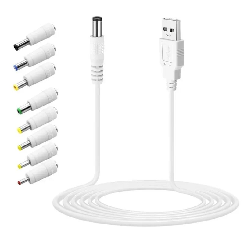 Повышающий преобразователь USB в постоянный ток, кабель 5 В 9 постоянного тока, 12 В, 5,5x2,5 мм, 8 разъемов, линия адаптера питания