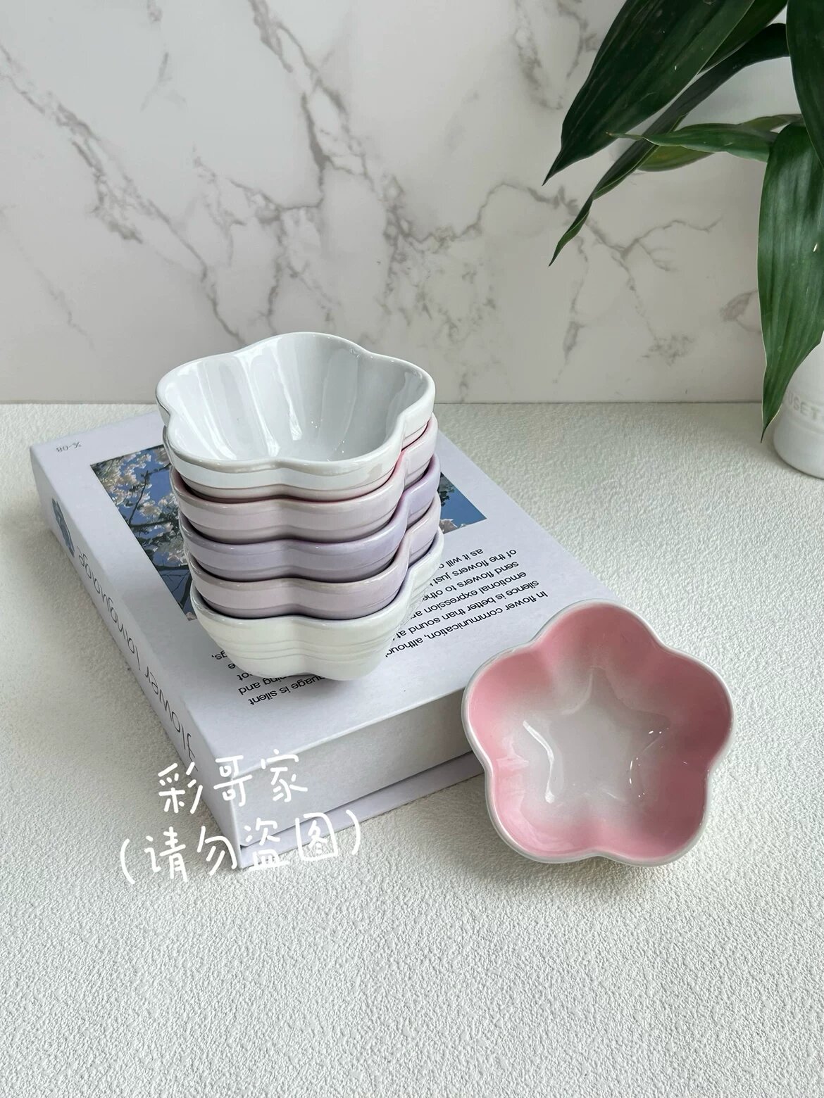 Le Creuset французская каменная керамика цветочная мини-маленькая миска, диаметр 8 см, многоцветная керамическая посуда