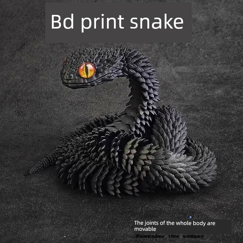 Новая модель питона с полностью подвижными суставами, реалистичная 3D-модель животного, светящаяся в темноте