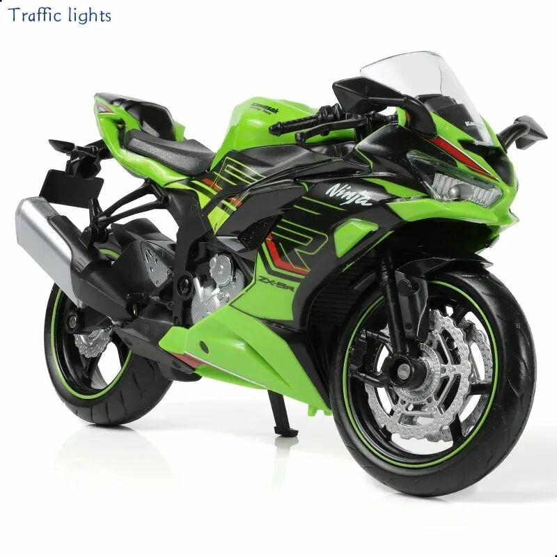 1:12 Модель мотоцикла для Kawasaki Ninja ZX-6R, металлическая литая с пластиком, мини-мотоцикл, подарок для взрослых