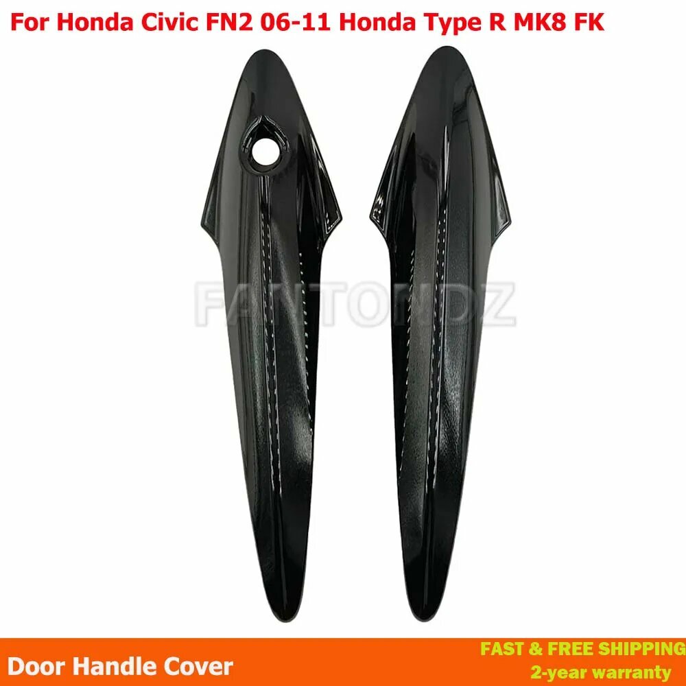 Для Honda Civic FN2 2006-2011 глянцевые черные чехлы на дверные ручки для Honda Type R MK8 FK 1503324