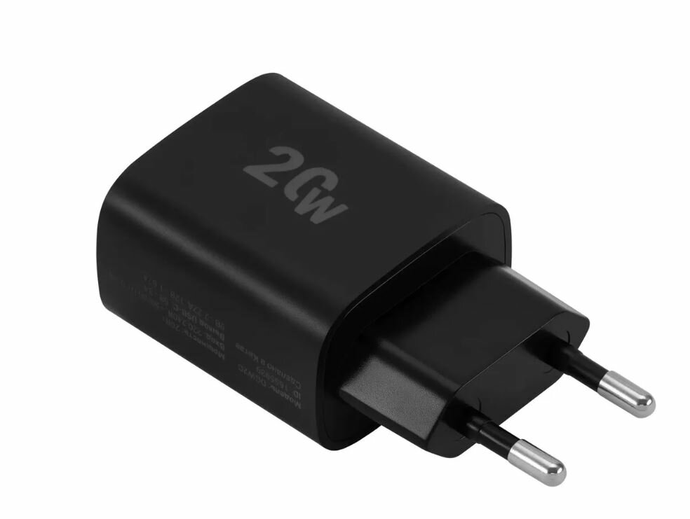 Сетевое зарядное устройство DIGMA DGW2C, черный, USB-С, 20Вт,3А,5-12В, (DGW2C0F010BK)