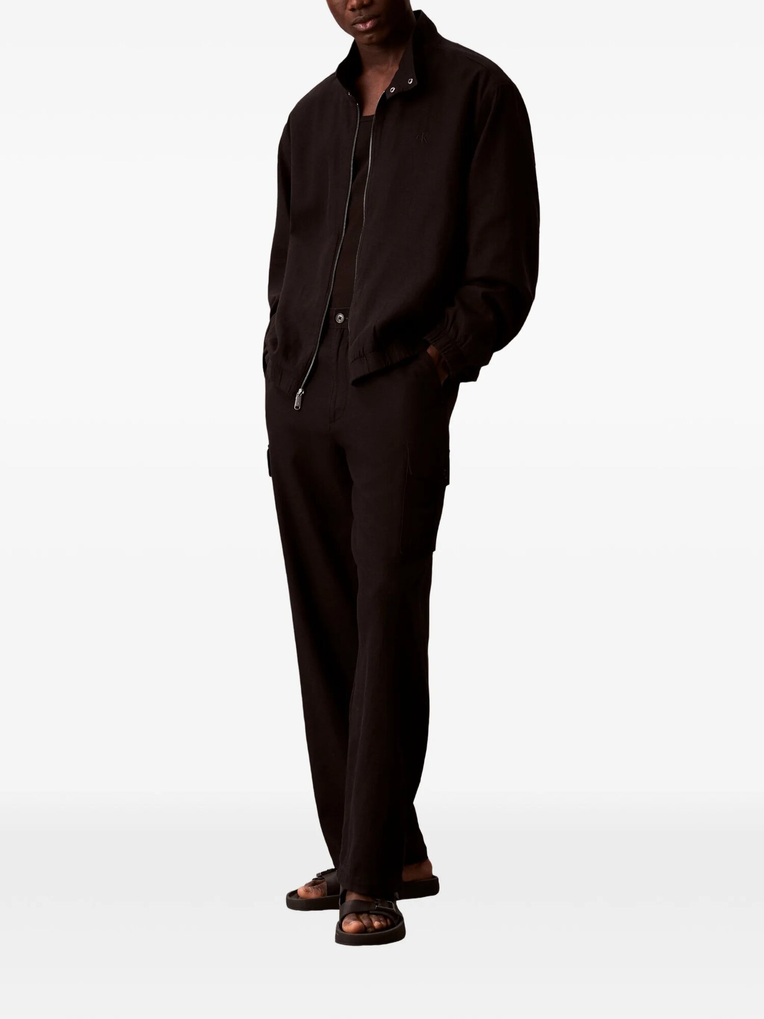 Куртка CALVIN KLEIN Harrington, размер 50 EU, black/black — фото 1
