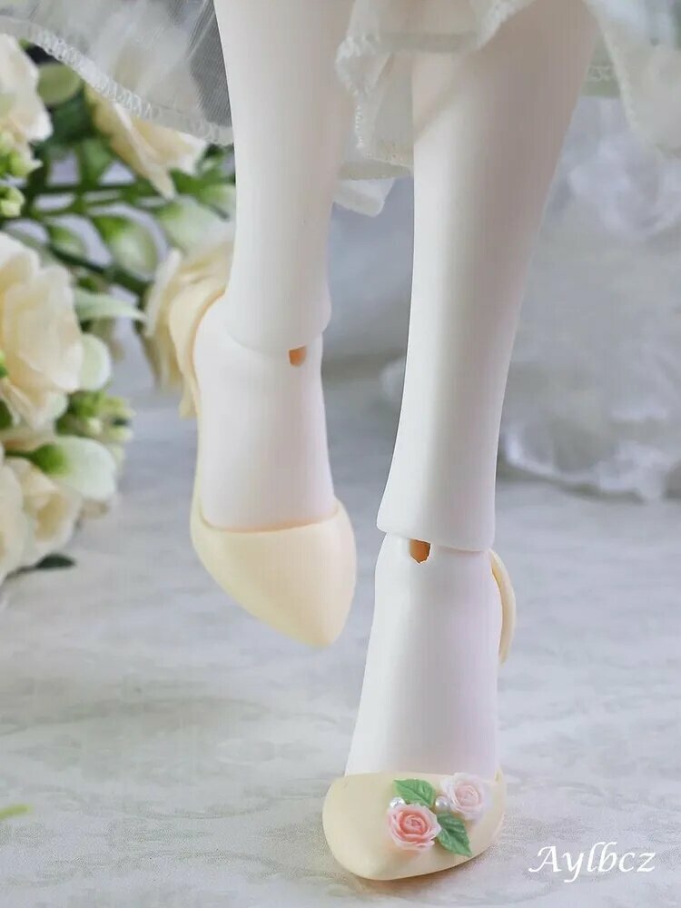 Обувь 1/4 BJD, Туфли ручной работы из смолы на высоком каблуке для кукол 1/4, WX4-394