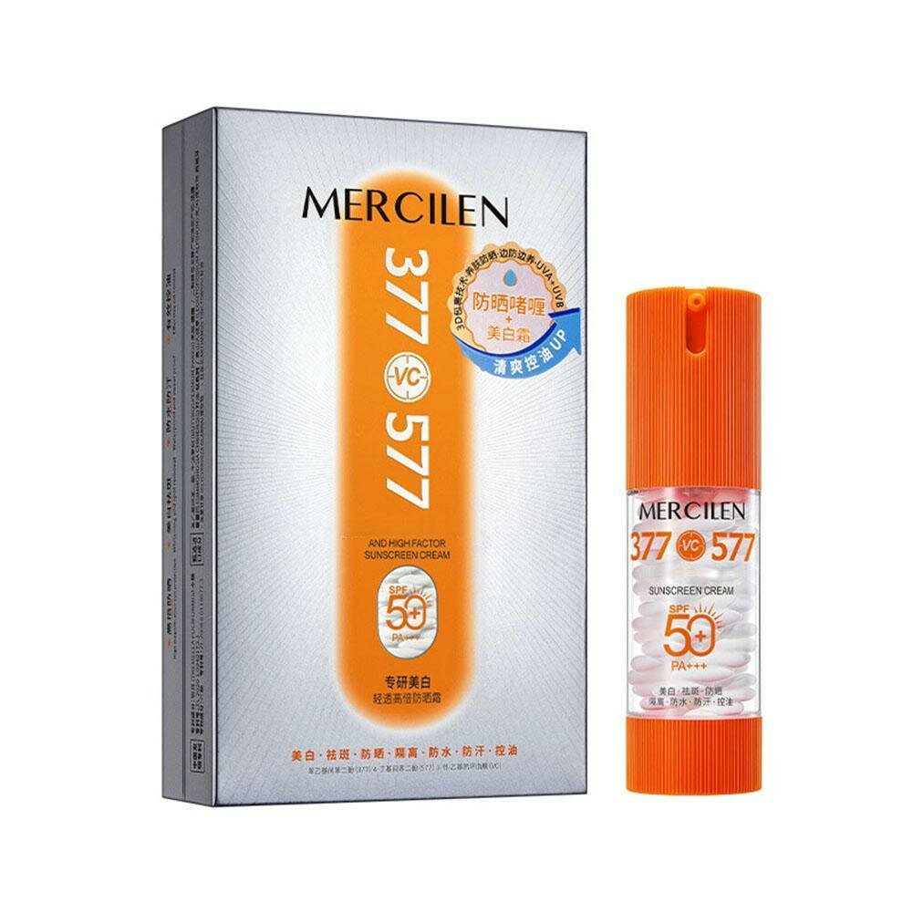 Новинка 2026! Солнцезащитный крем SPF50+ PA+++ 40 г, легкий, увлажняющий, отбеливающий, матирующий