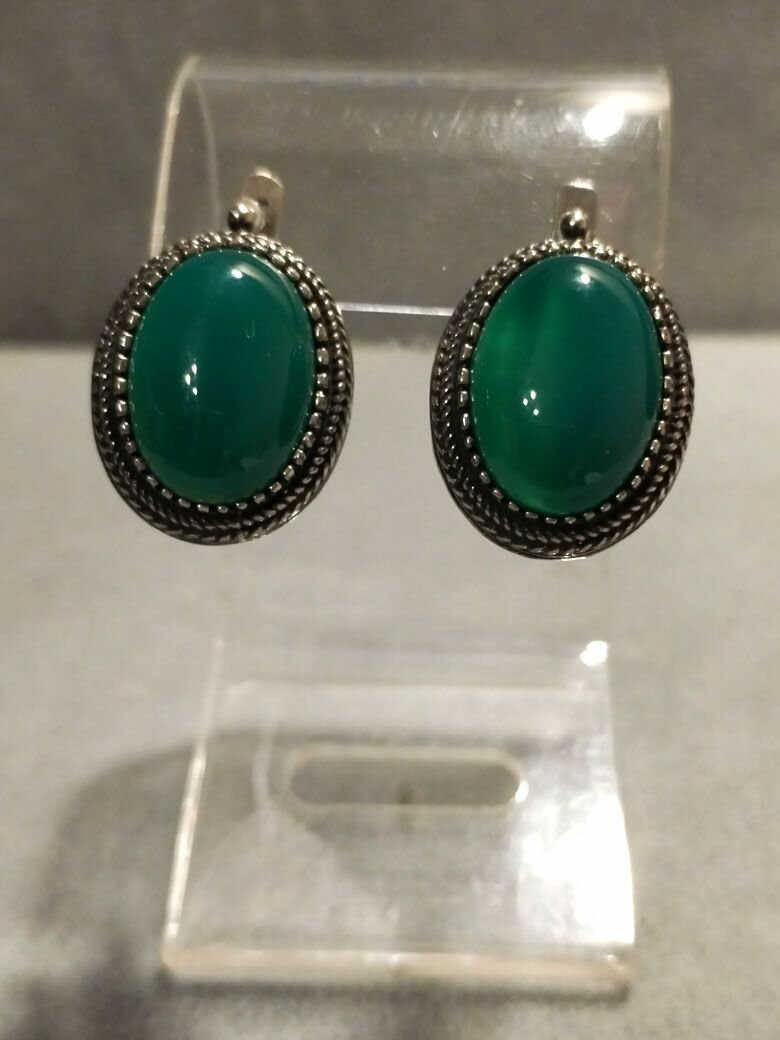 Серьги, искусственный камень