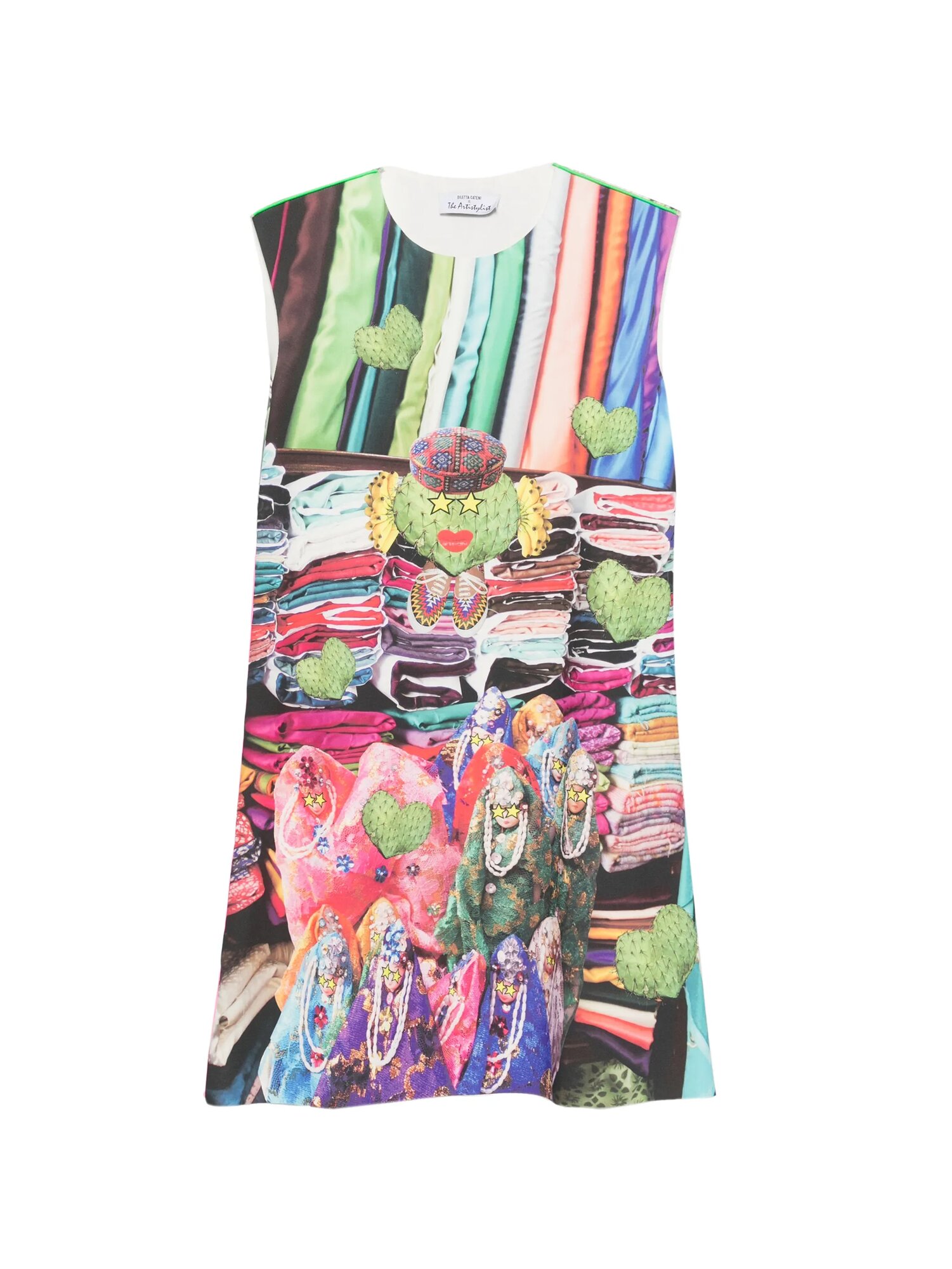 Платье The Artistylist Graphic-print sleeveless mini dress
