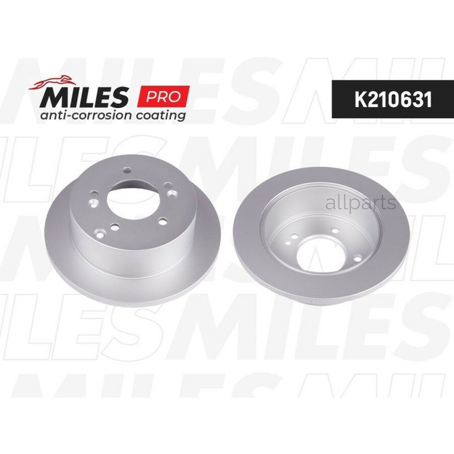 MILES K210631 Диск тормозной HYUNDAI SONATA (NF)/TUCSON 04-/KIA SPORTAGE 04- задний D=262мм.