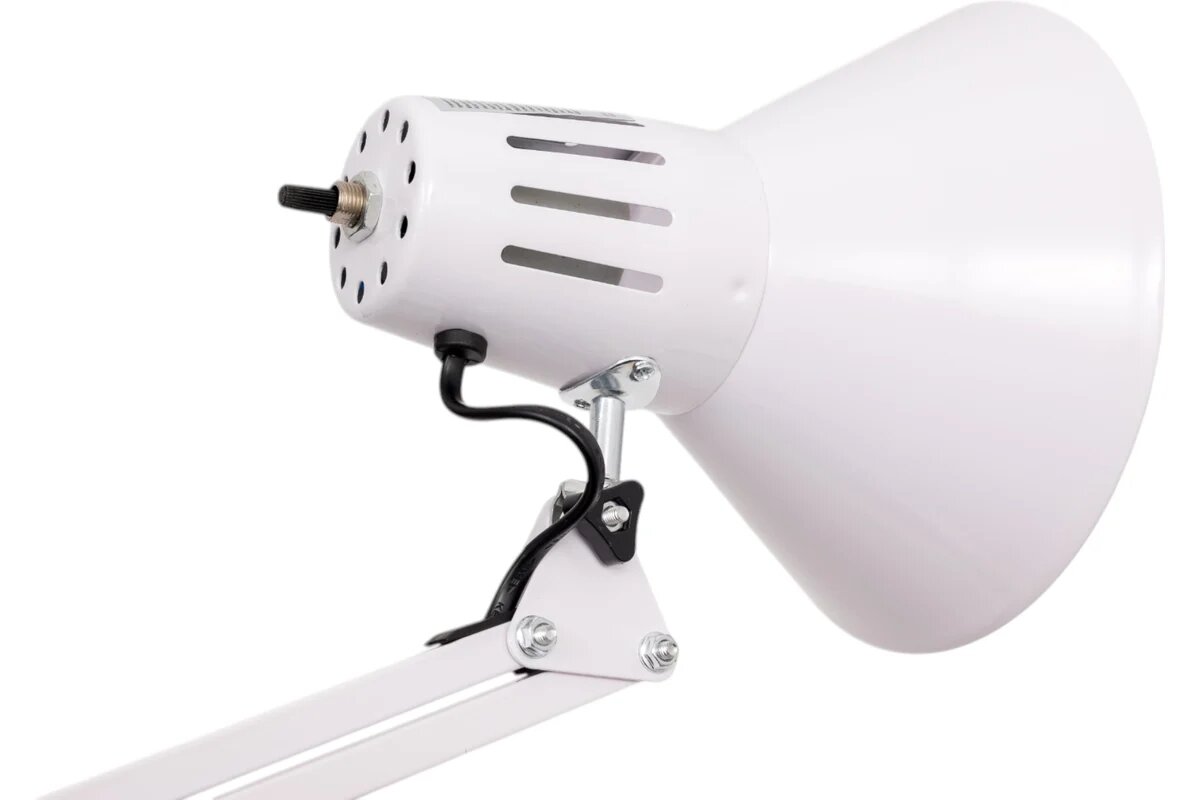 Настольный светильник General Lighting Systems на струбцине Е27, 700х168мм, белый GTL-042 800142