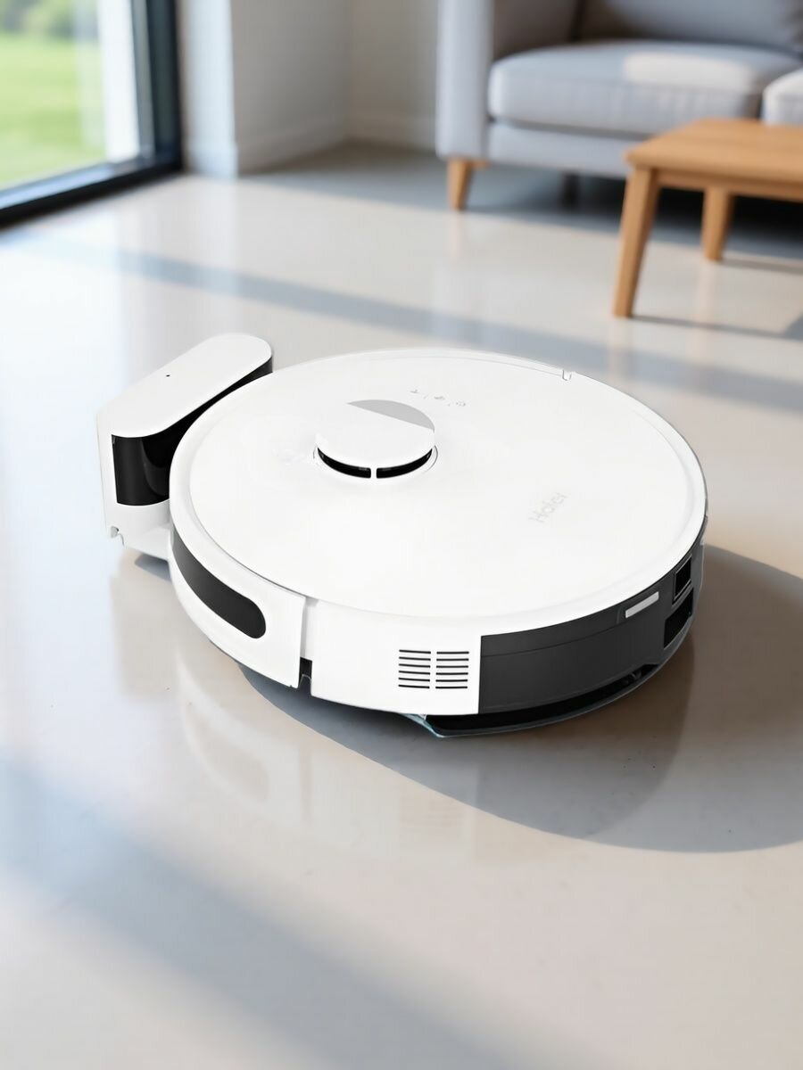 Робот-пылесос Haier HSR Care S3 белый уборка - влажная, комбинированная, сухая, Wi-Fi, ограничитель зоны, док-станция, пылесборник - 0.3 л