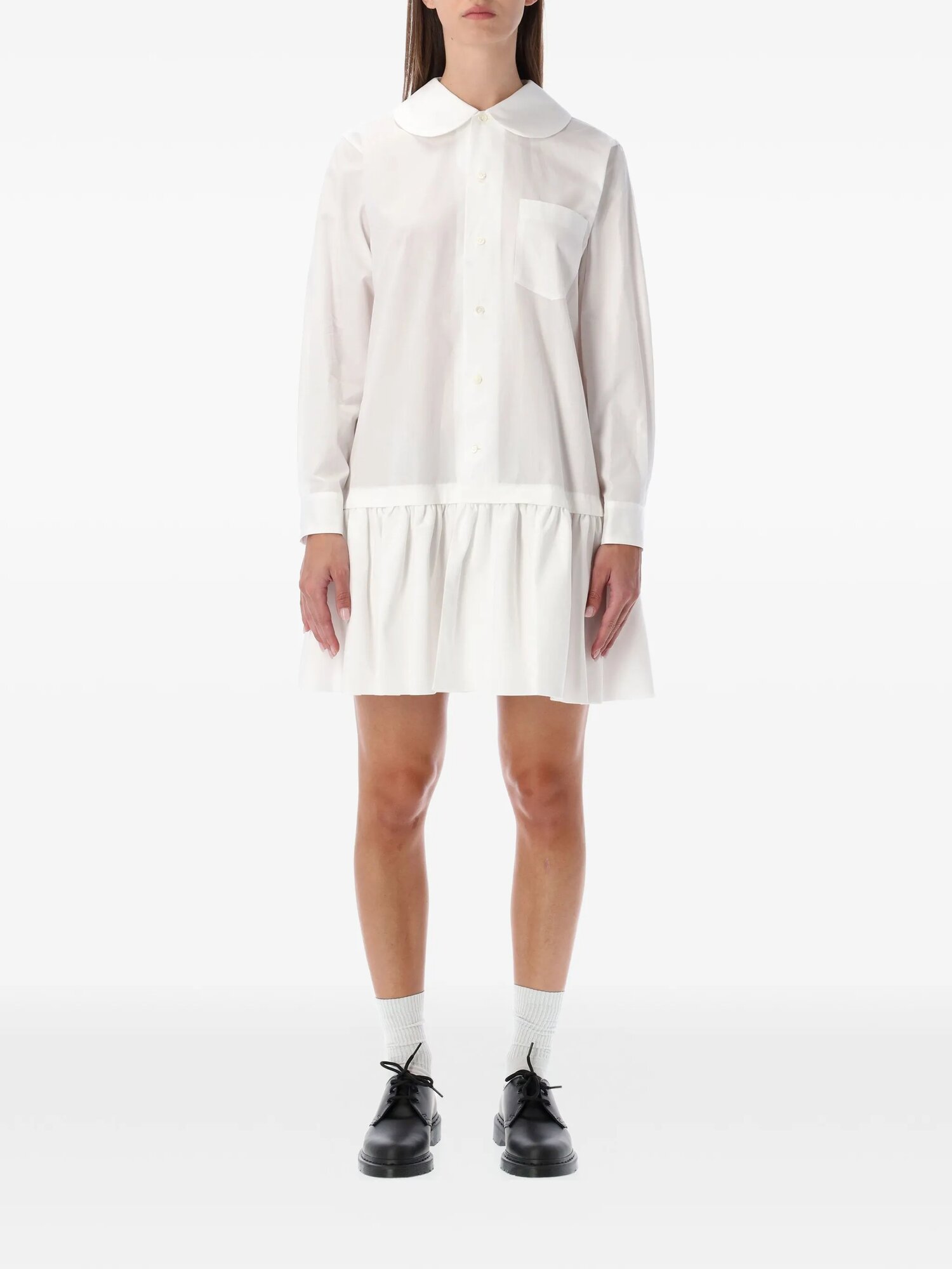 Платье COMME des GARCONS Ruffled Peter Pan-collar mini dress