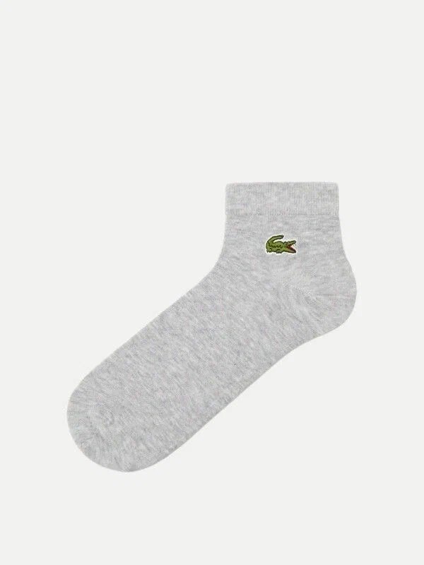 Носки LACOSTE 3 пары, размер 3538, серый/черный/белый — фото 1