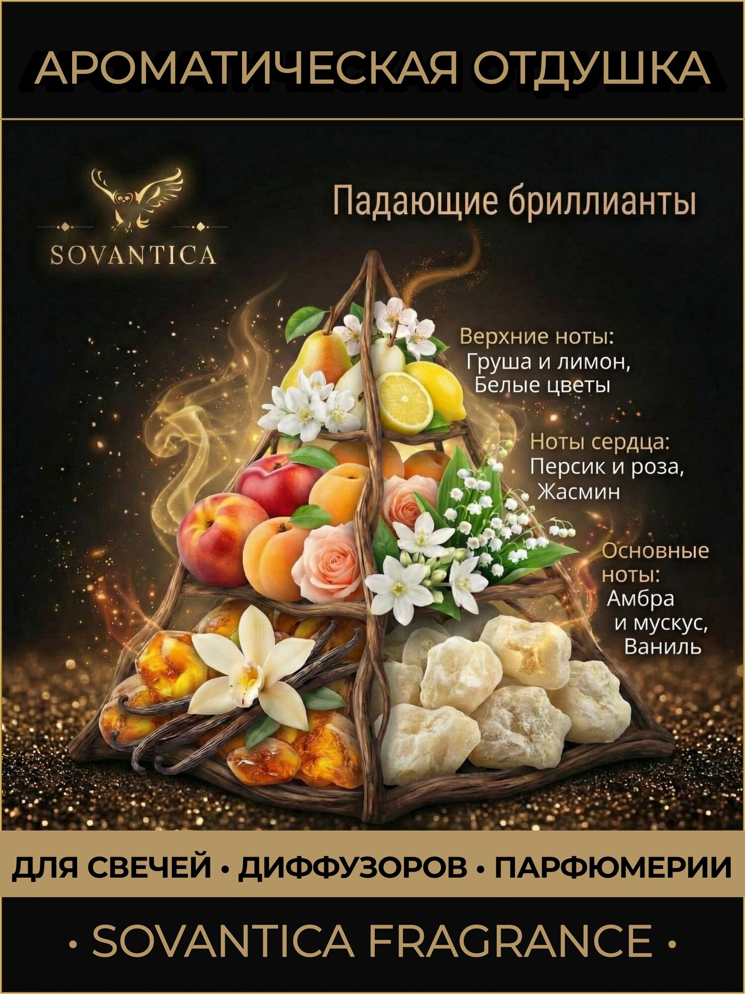 Ароматическая отдушка 10 г Падающие бриллианты (Falling diamonds), Sovantica