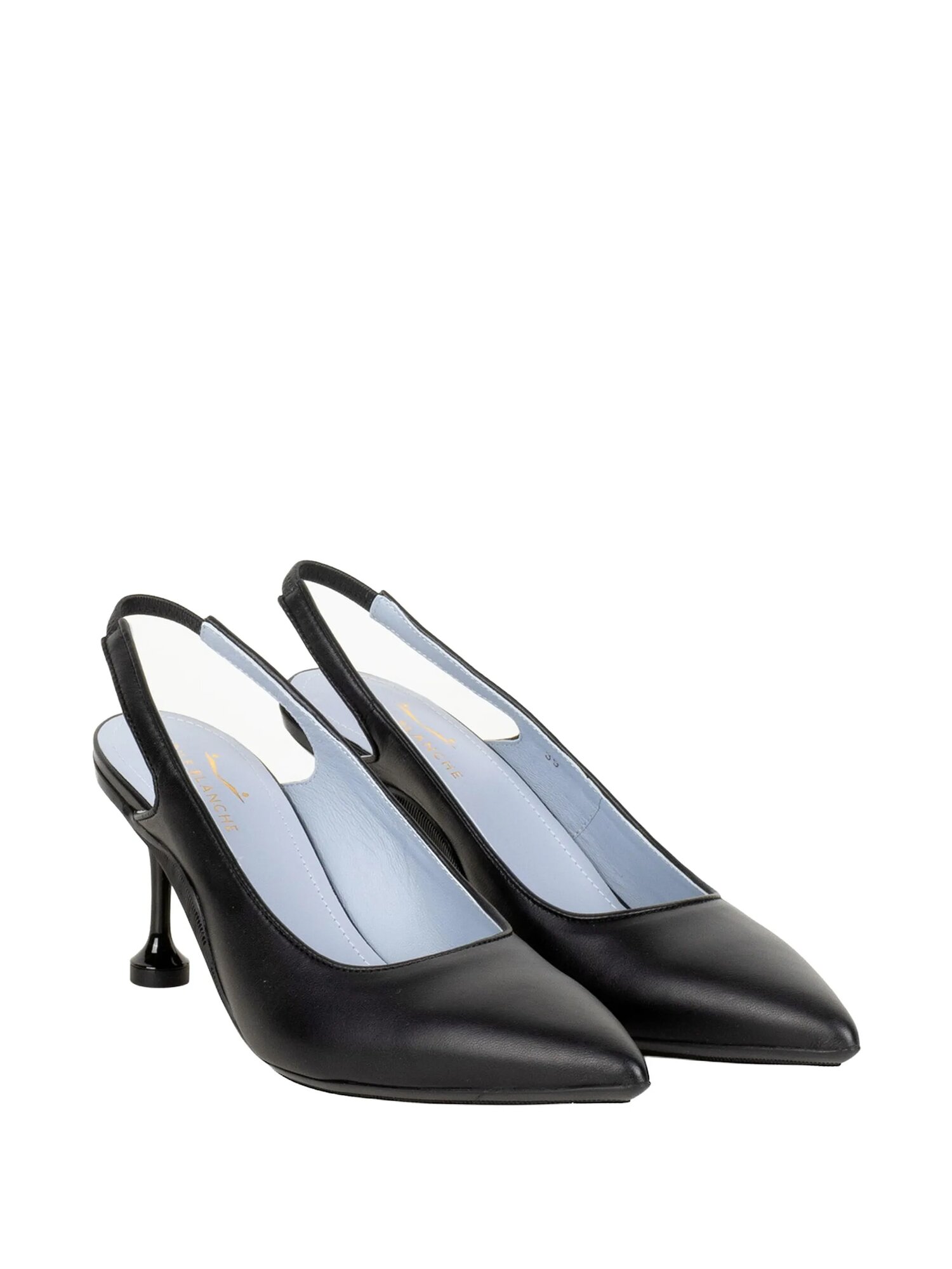 Туфли Voile Blanche Pointed-toe slingback pumps, размер 38, black/black — фото 1