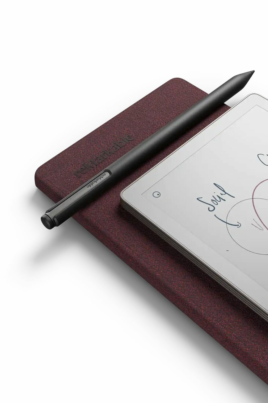 Графический планшет reMarkable Paper Pro Move + Marker Plus + Burgundy Mosaic Wave Book Folio