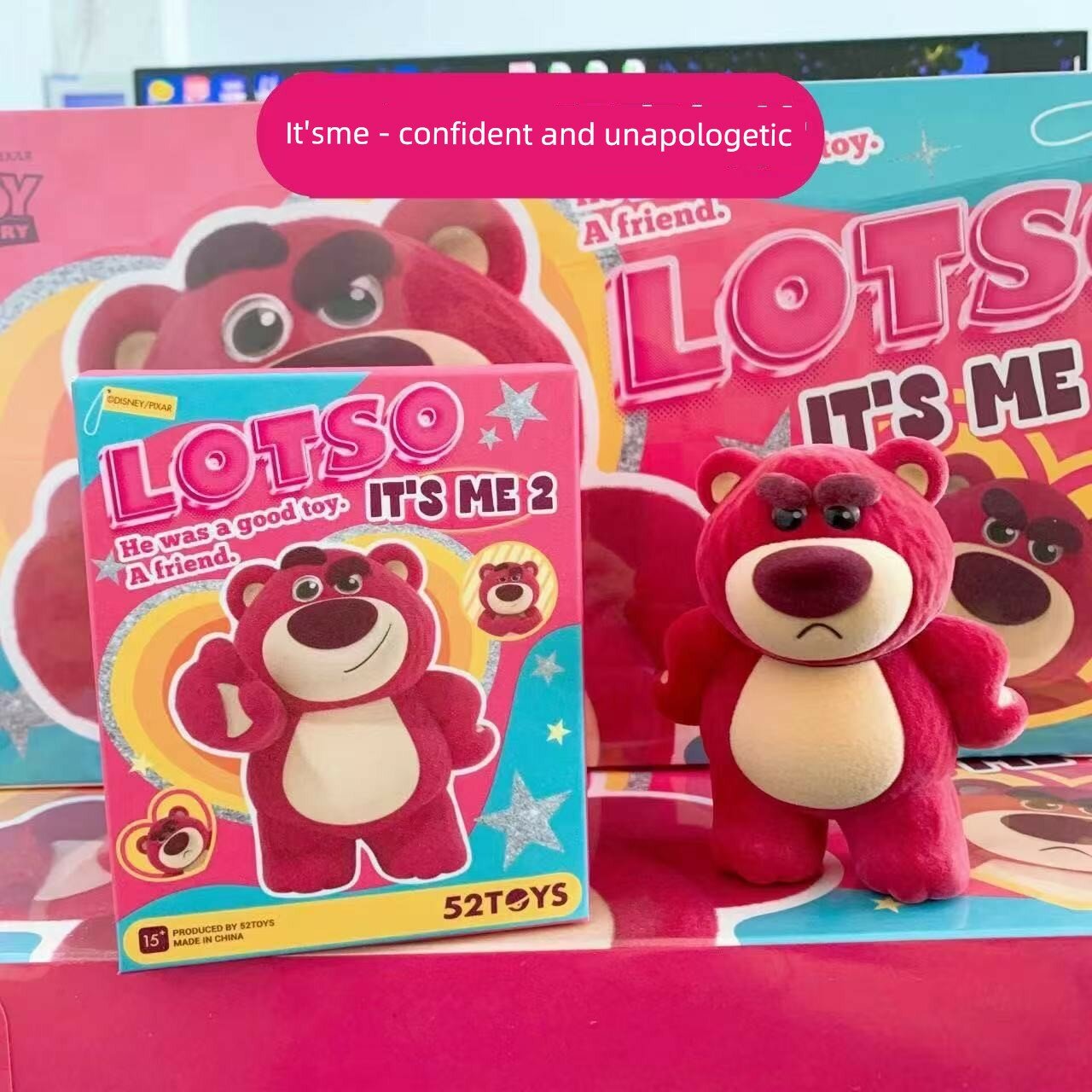 52TOYS Strawberry Bear IT'S ME: Флокированная фигурка-игрушка второго поколения в слепой коробке, подарок, украшение
