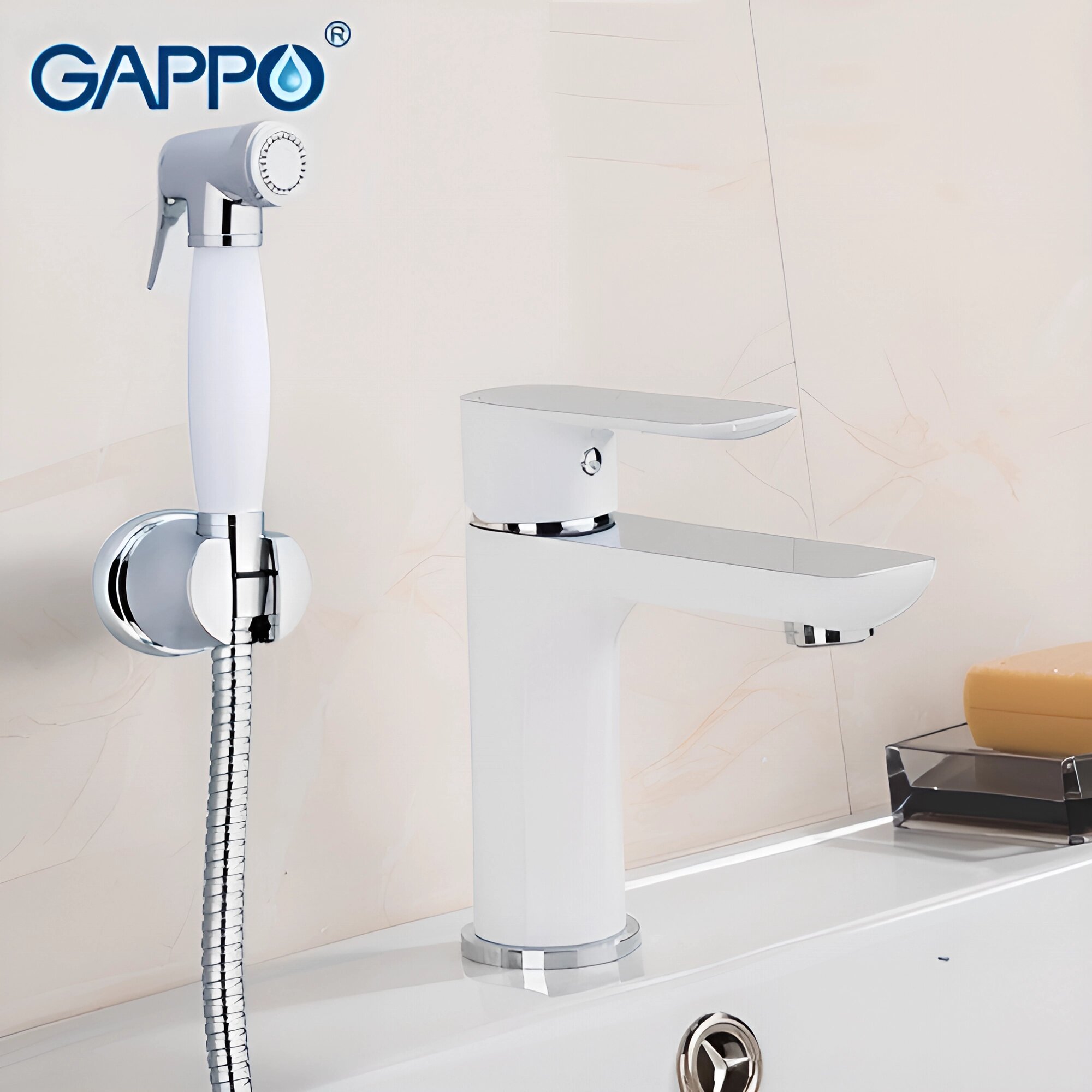 Смеситель для раковины с гигиеническим душем GAPPO G1048-1