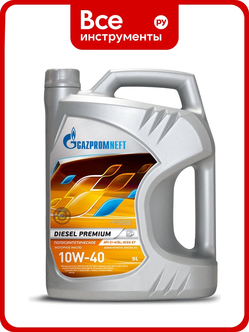 Масло Diesel Premium 10W-40 5л GAZPROMNEFT 2389901340 для защиты двигателя
